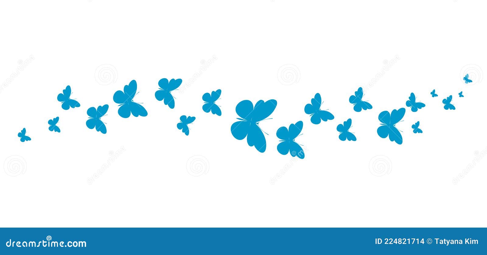 A Flock of Flying Butterflies. Decoration for a Postcard, Packaging ...