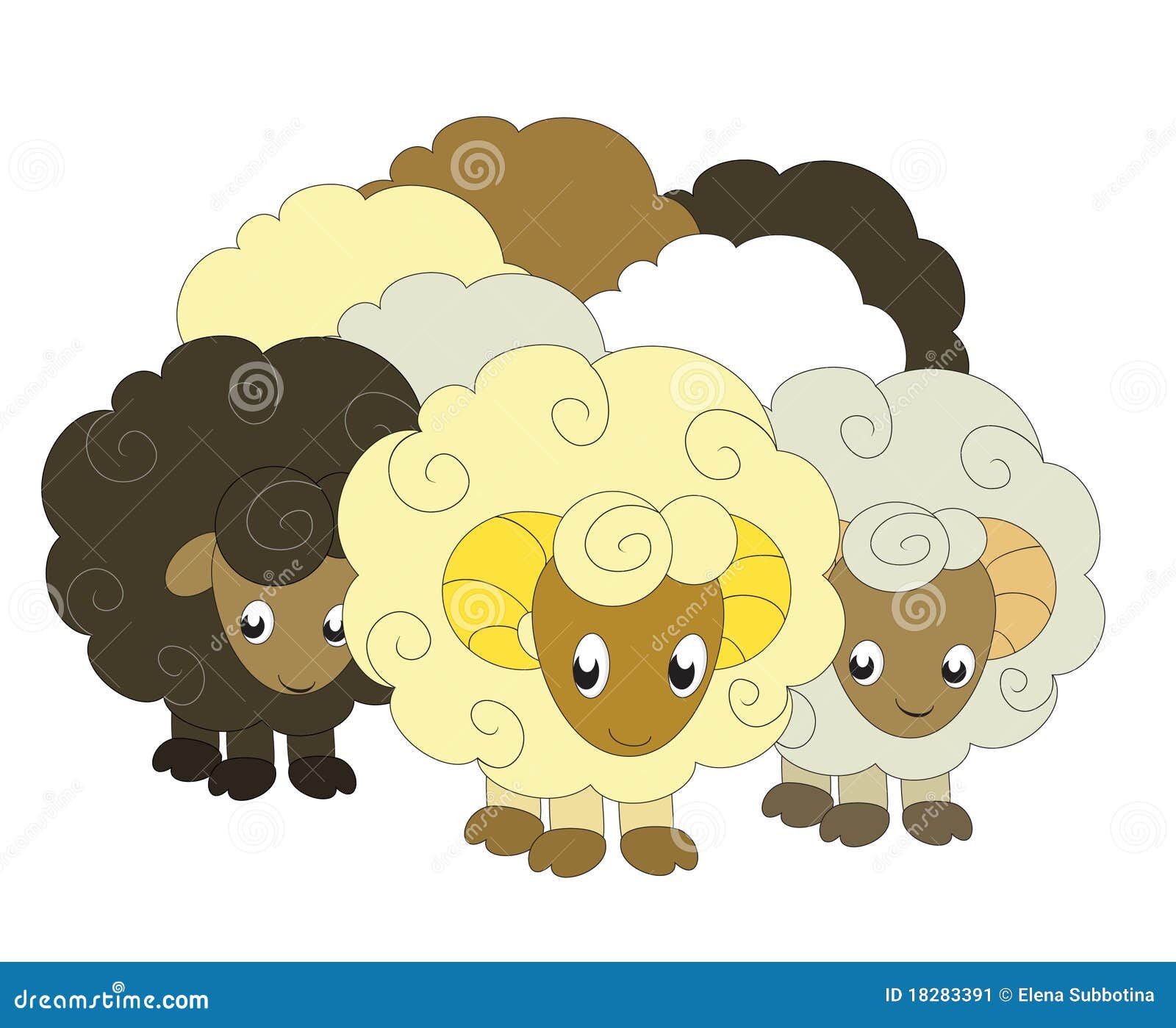 A flock of sheep stock vector. Illustration of animal - 18283391 A flock of sheep stock vector. Illustration of animal - 18283391