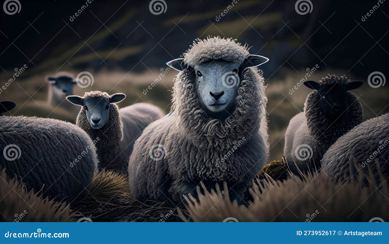 Flock Of Staring Sheep Royalty-Free Stock Image | CartoonDealer.com ...