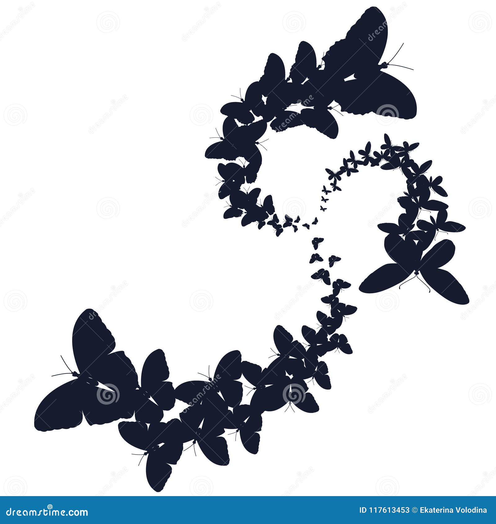 Flocks of Butterflies. Vector Illustration. Stock Vector - Illustration ... Flocks of Butterflies. Vector Illustration. Stock Vector - Illustration ...