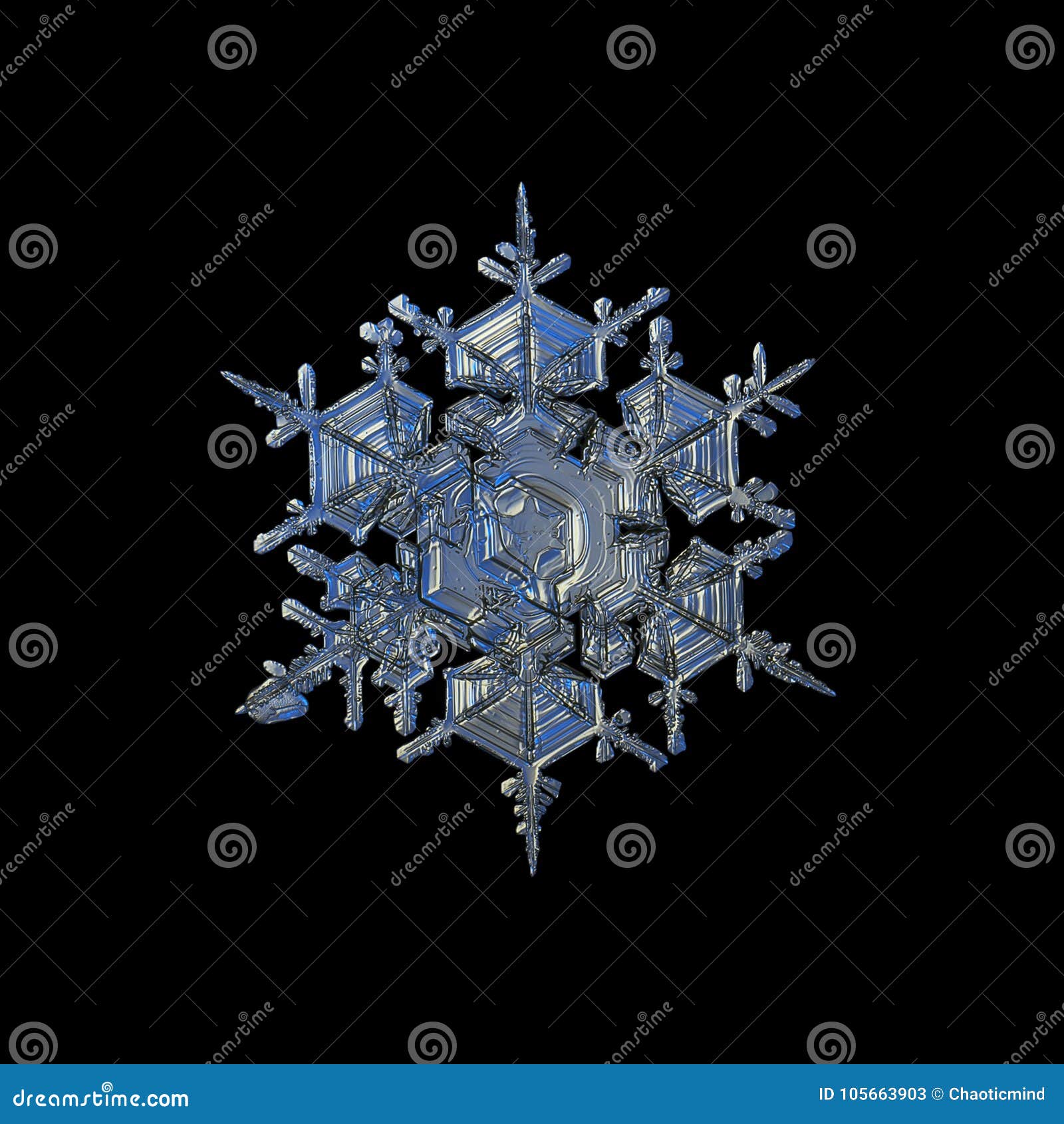 Floco De Neve Real Isolado No Fundo Preto Imagem de Stock - Imagem de ...