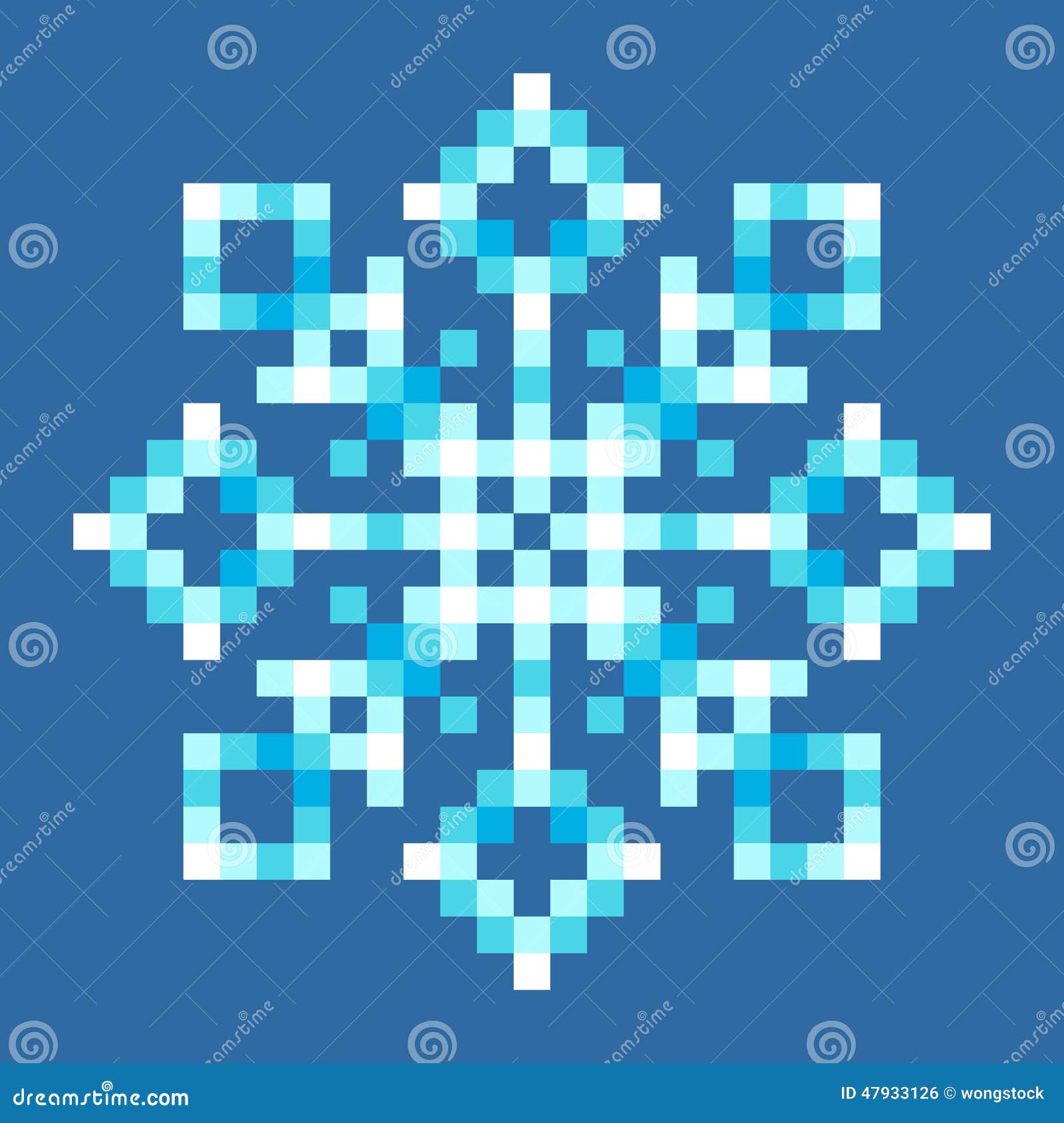 Flocon De Neige à 8 Bits De Pixel Illustration de Vecteur ...