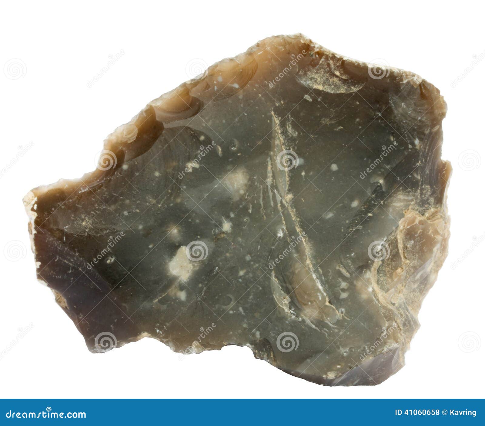 Flocon De Silex D'isolement Sur Le Blanc Photo stock - Image du gris ...