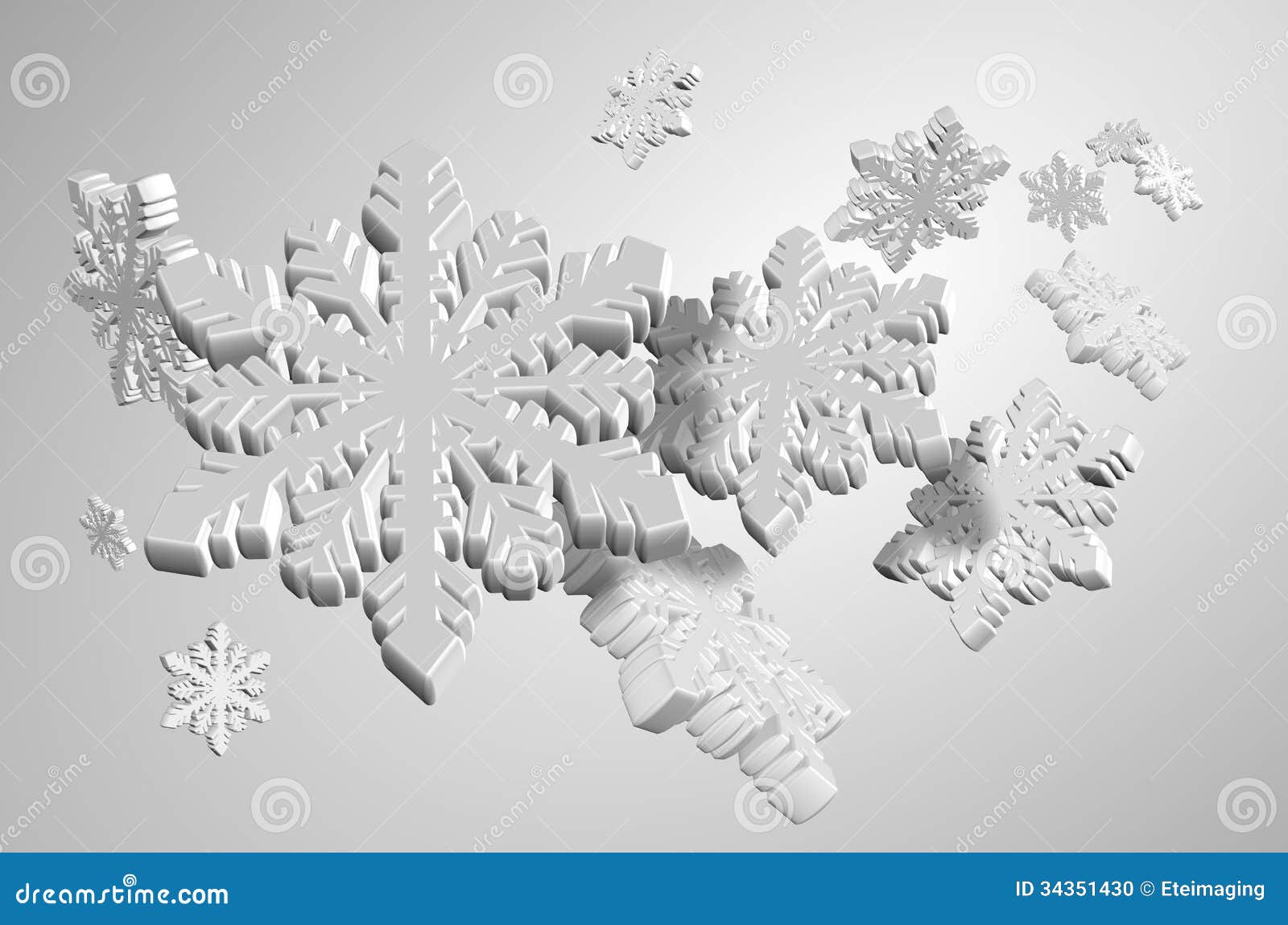 Flocons blancs de neige illustration stock. Illustration du froid ...