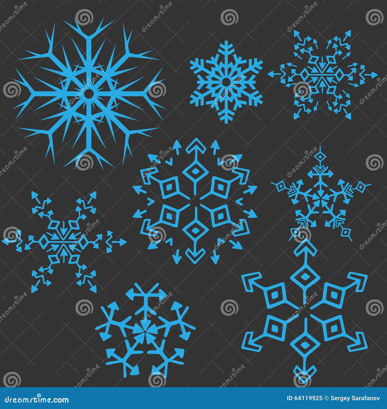 Flocons de neige illustration de vecteur. Illustration du conception ...