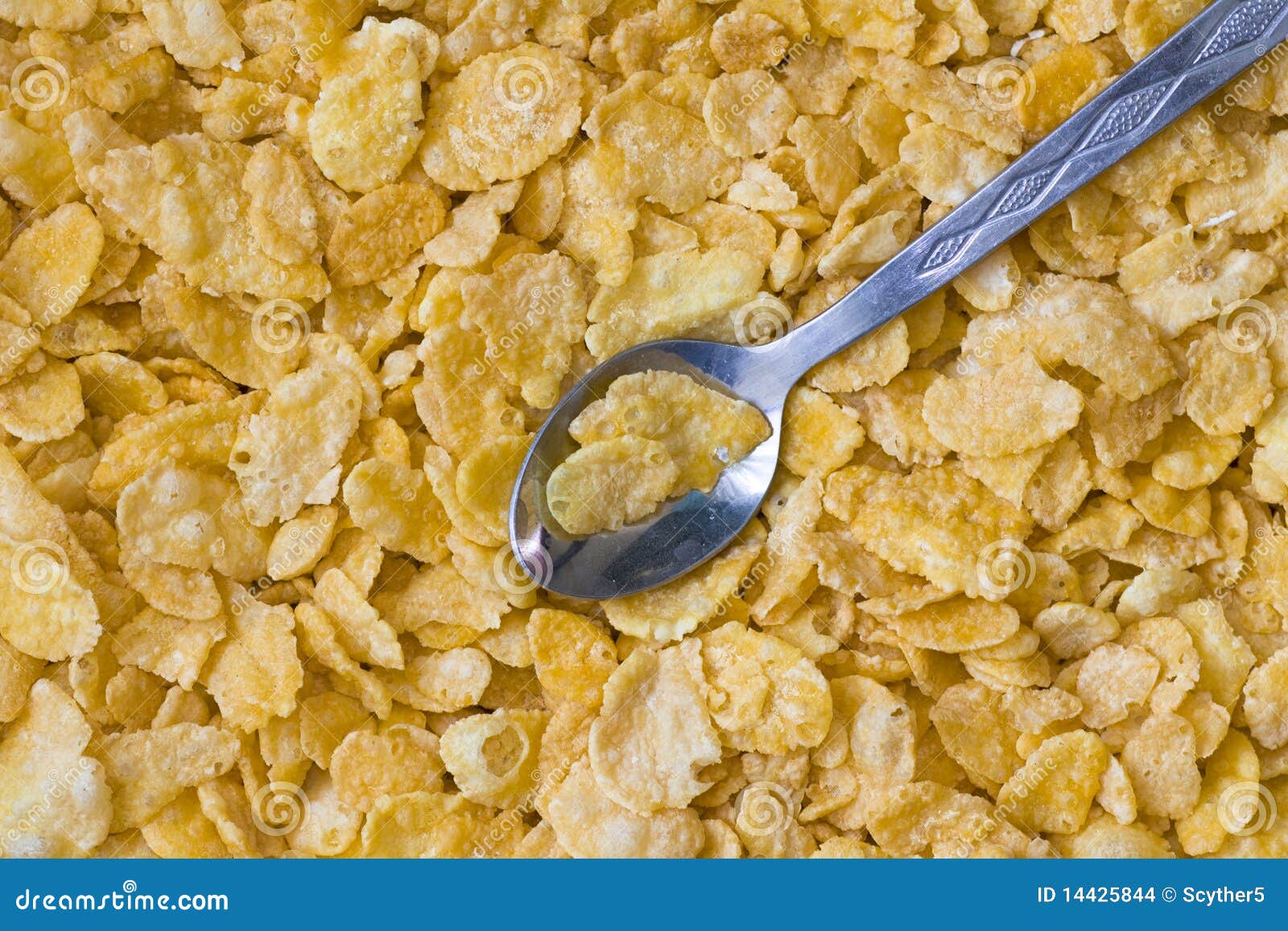 Flocos de milho foto de stock. Imagem de alimento, colher - 14425844