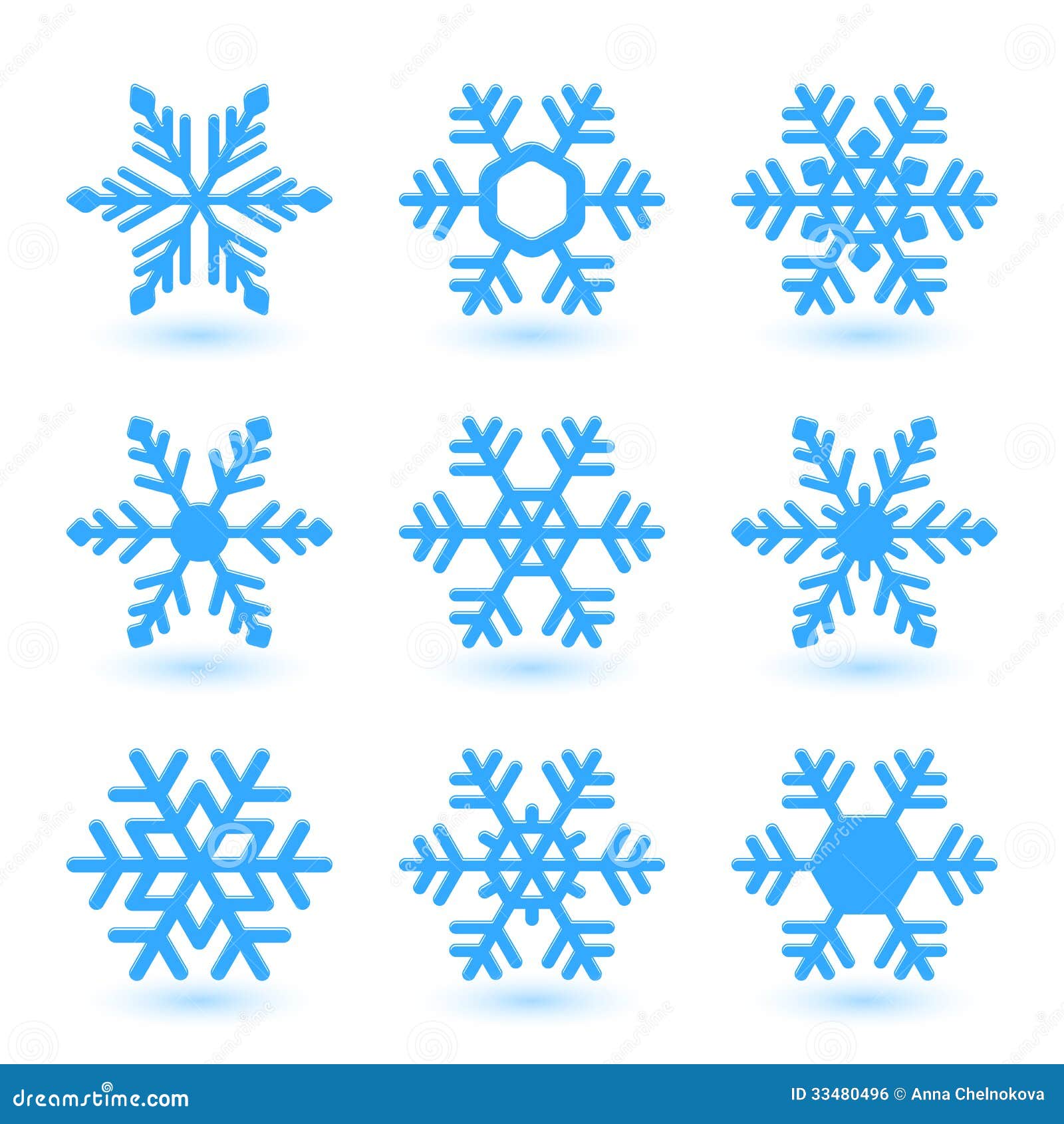 Flocos de neve do vetor. ilustração do vetor. Ilustração de projeto ...