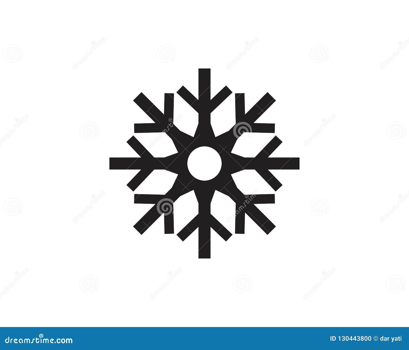 Flocos De Neve Logo Template Ilustração do Vetor - Ilustração de ...