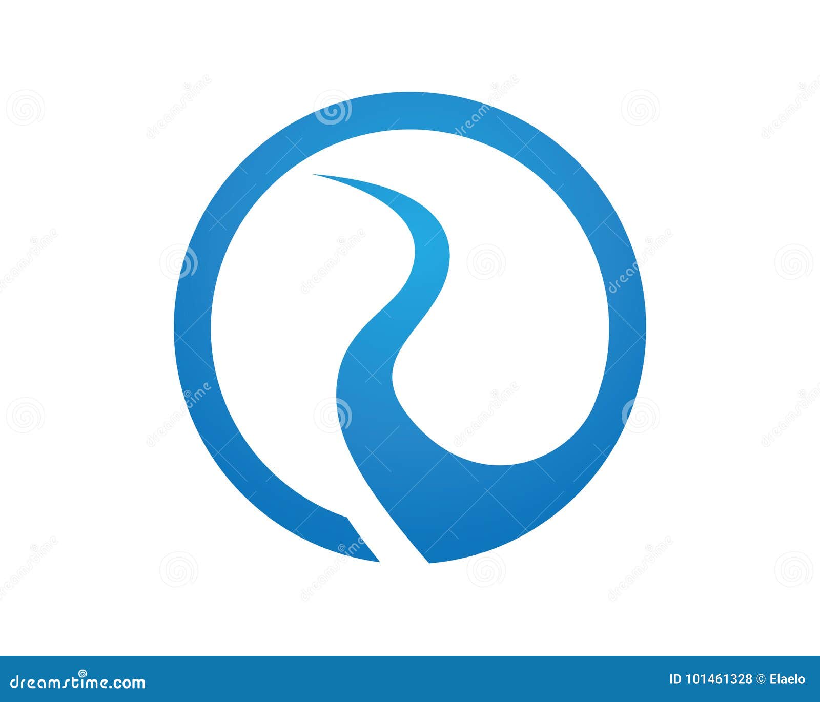 Flod Logo Template vektor illustrationer. Illustration av krusning ...