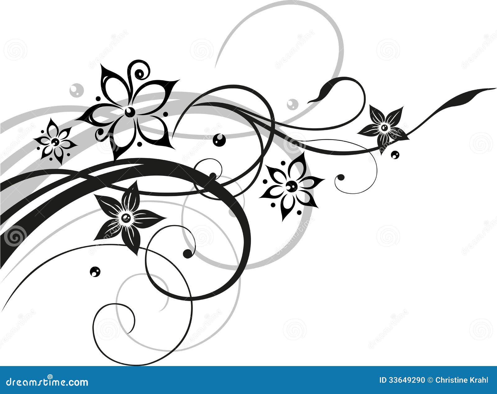 Floers, Ranke, abstrakt vektor abbildung. Illustration von zeichnung ...