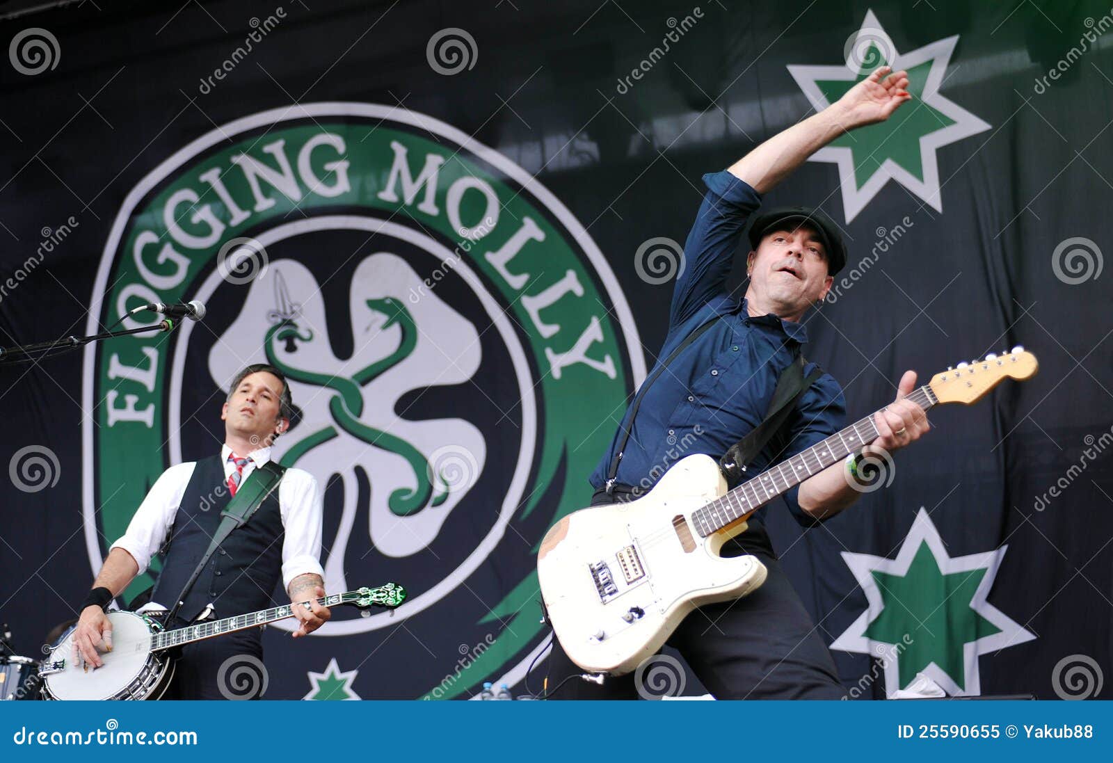Flogging Molly editorial image. Image of play, microphone - 25590655