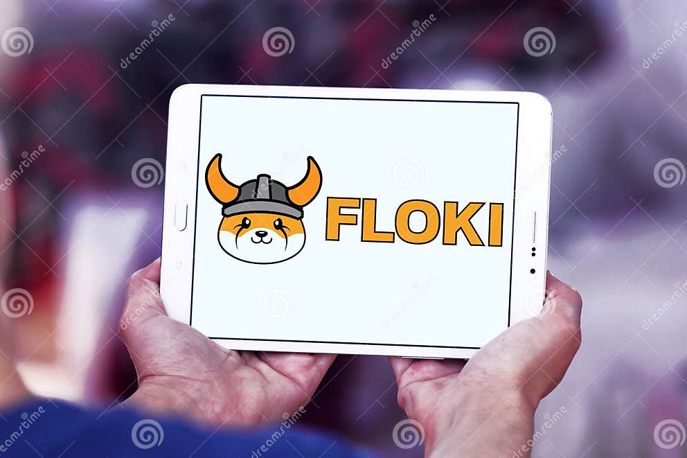 Floki Cryptocurrency logo editorial image. Image of currency - 295962820