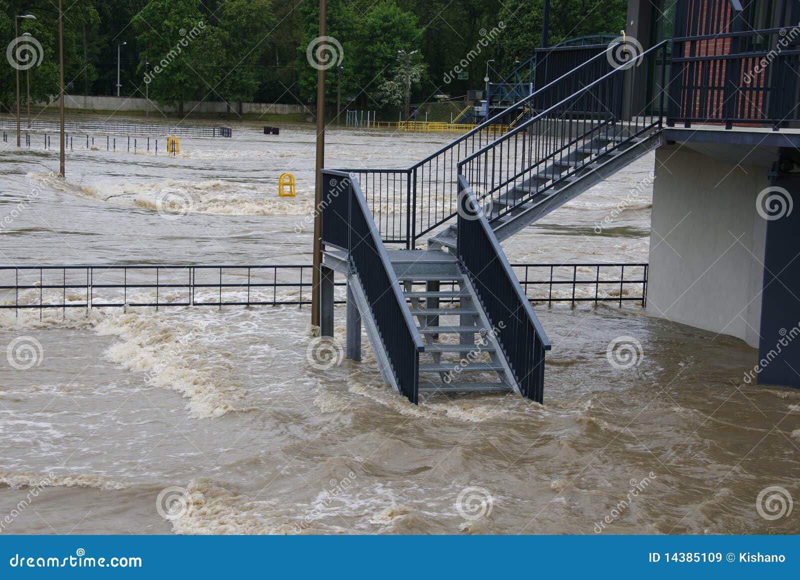 Flood stock image. Image of nature, outdoor, stairs, building - 14385109