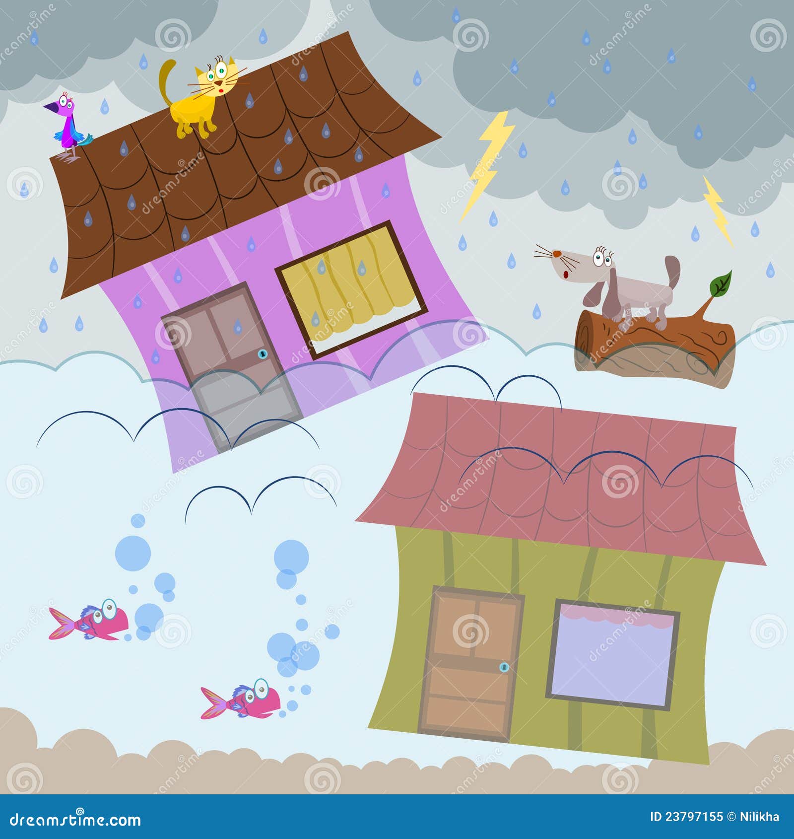 Flood Cartoons, Illustrations & Vector Stock Images - 5846 Pictures to ...