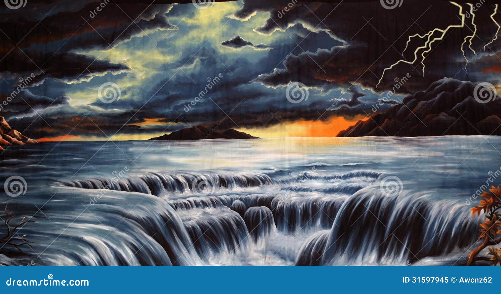 Flood background stock illustration. Illustration of deluge - 31597945