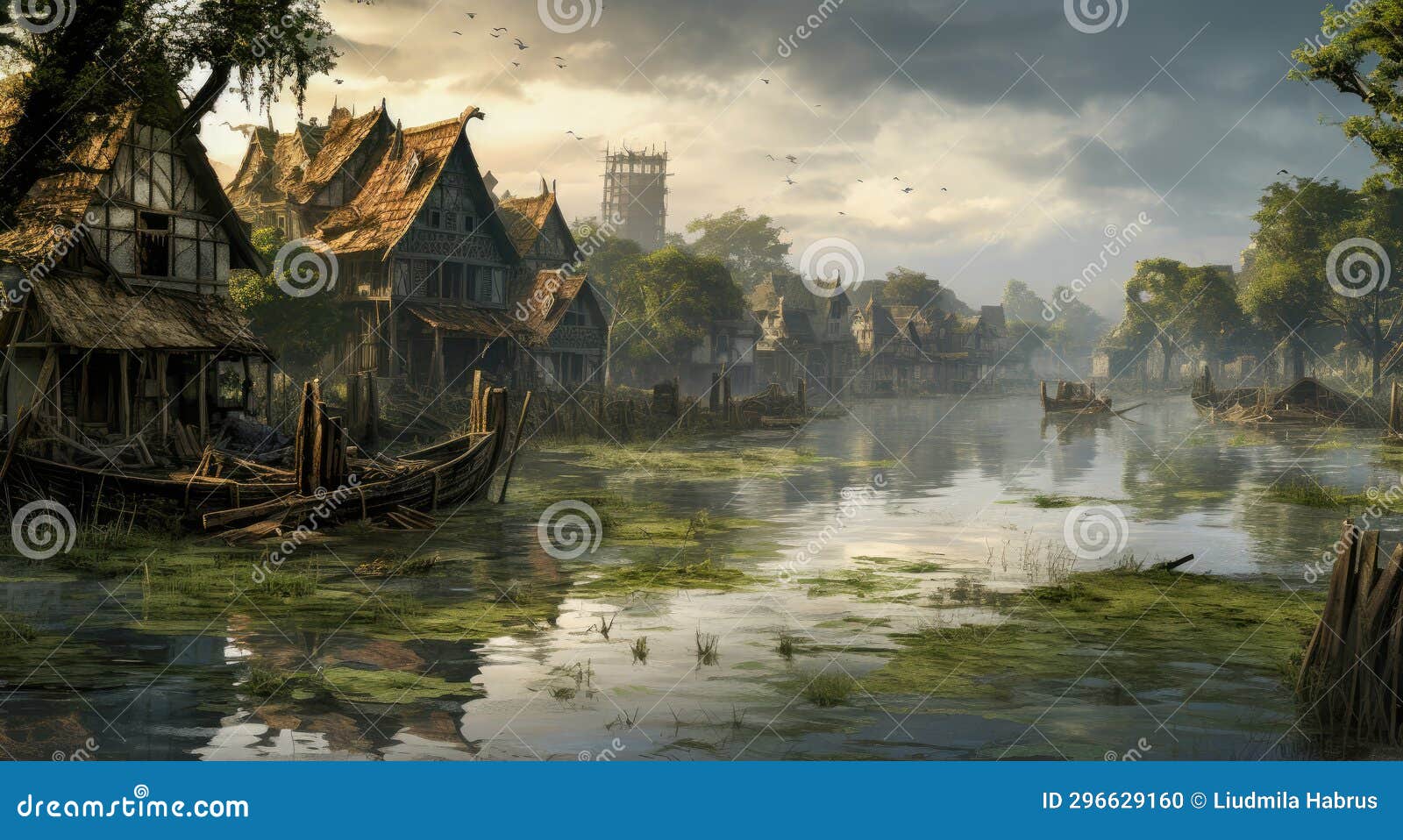 Flood in the City Close-up. Disaster Stock Photo - Image of ...