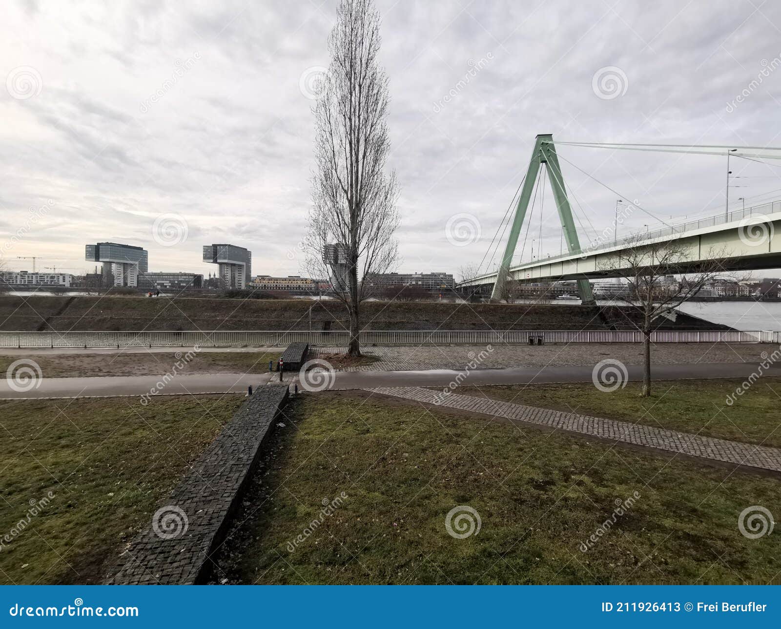 Flood in Cologne in 2020 stock image. Image of bath - 211926413