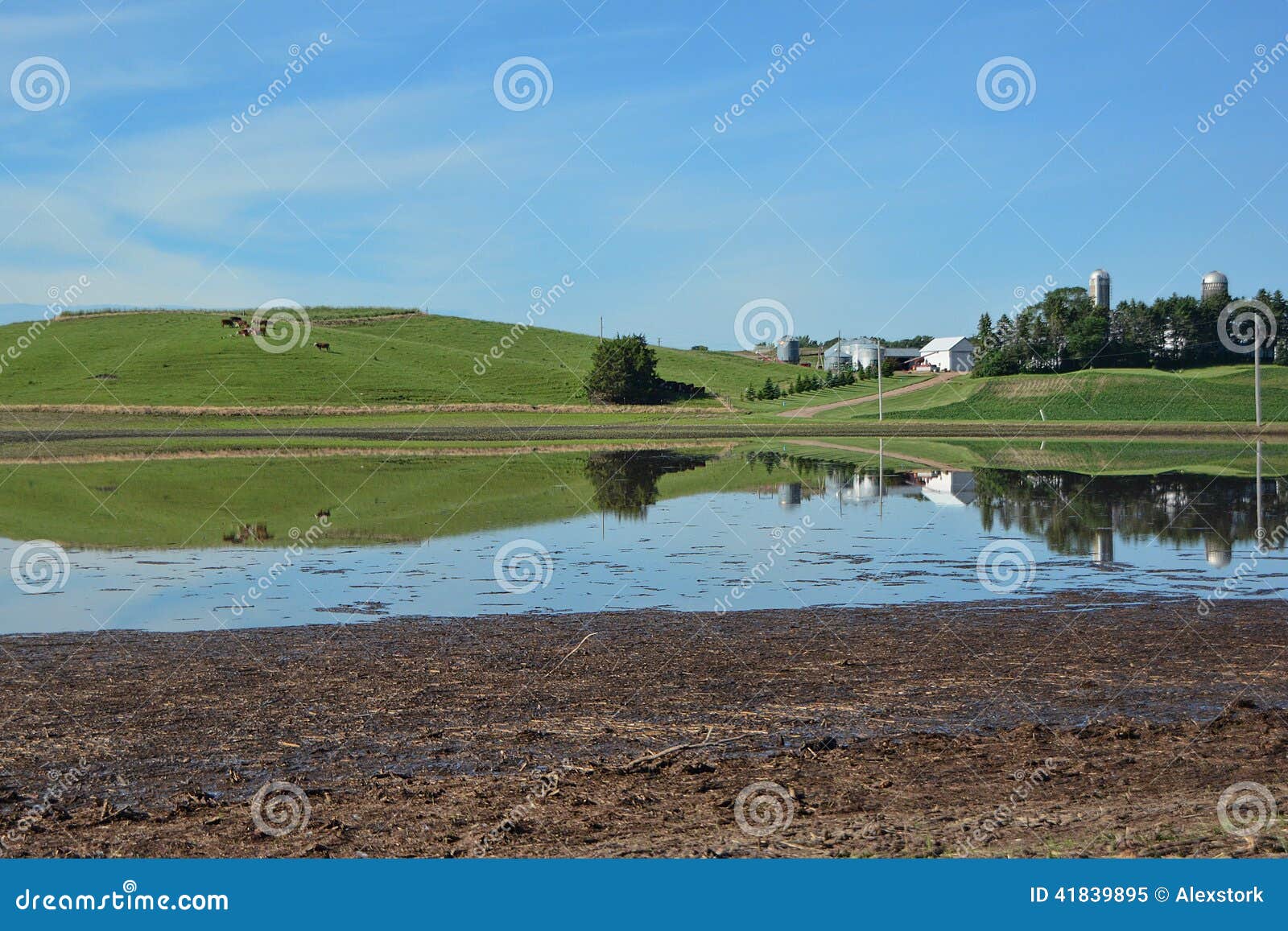 Flood Damaged Field 2 stock image. Image of flash, horizontal - 41839895