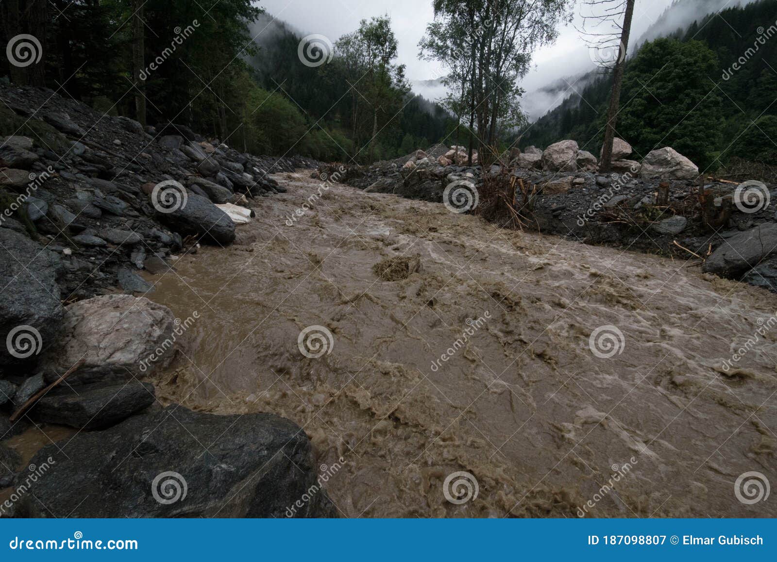 Flood, a Destructive Natural Phenomenon Stock Image - Image of downpour ...