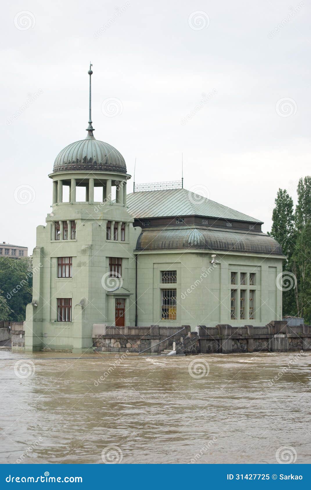 Flood stock image. Image of river, historic, europe, flood - 31427725
