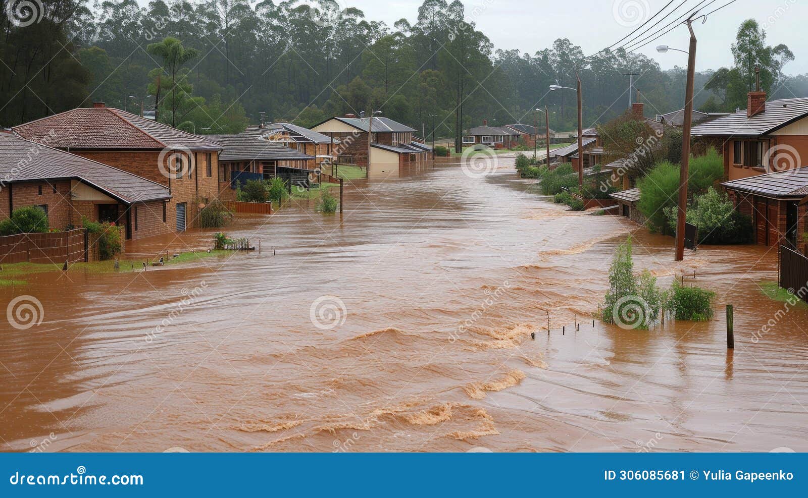 Flood Devastation: Floodwaters Submerge Homes and Roads, Displacing ...