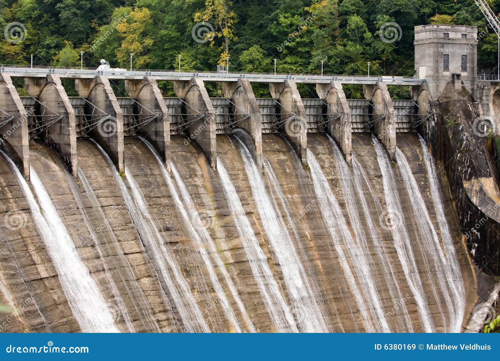 Flood gates of a Dam stock image. Image of gates, flowing - 6380169