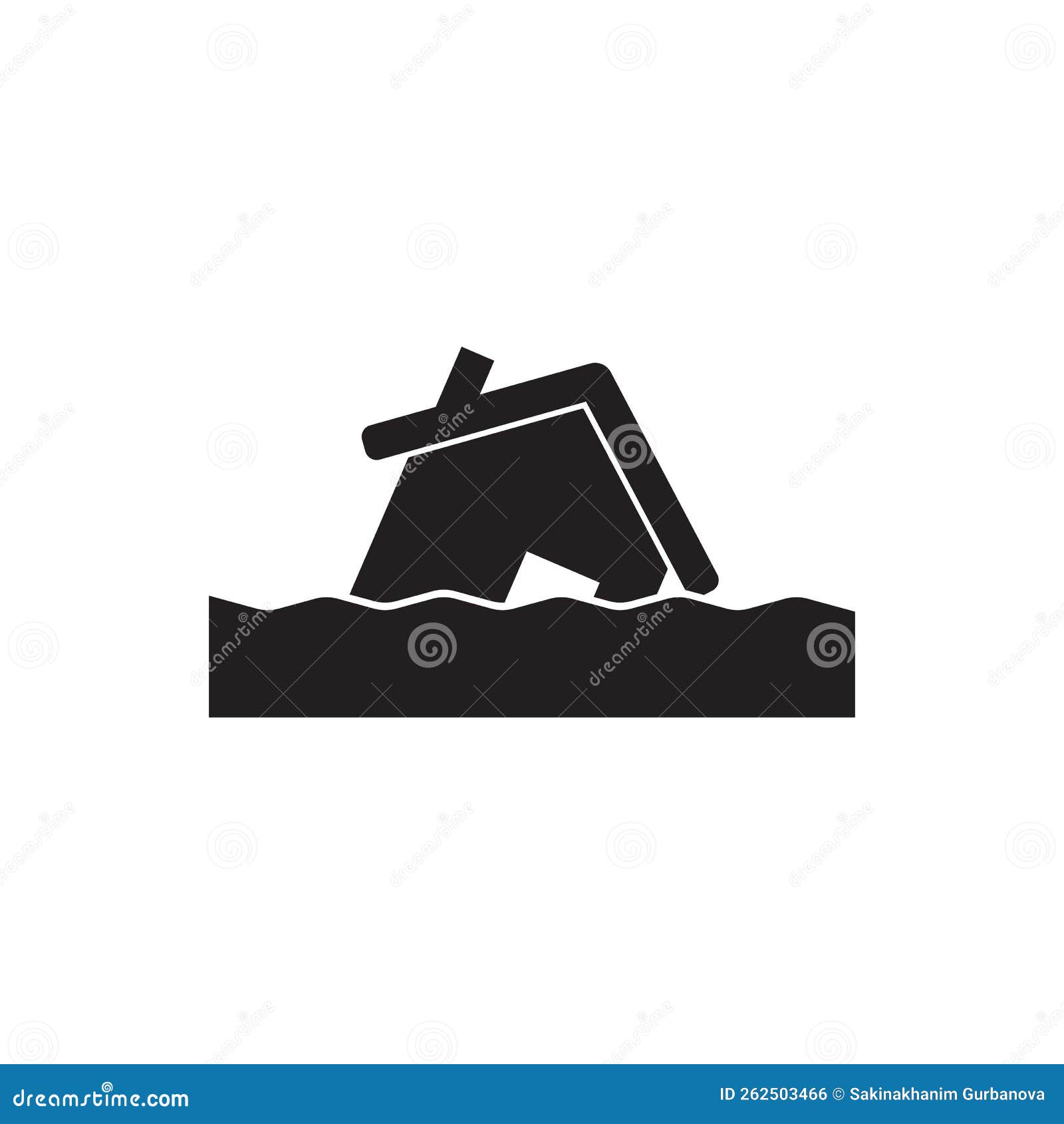 Flood Icon illustration stock illustration. Illustration of lake ...