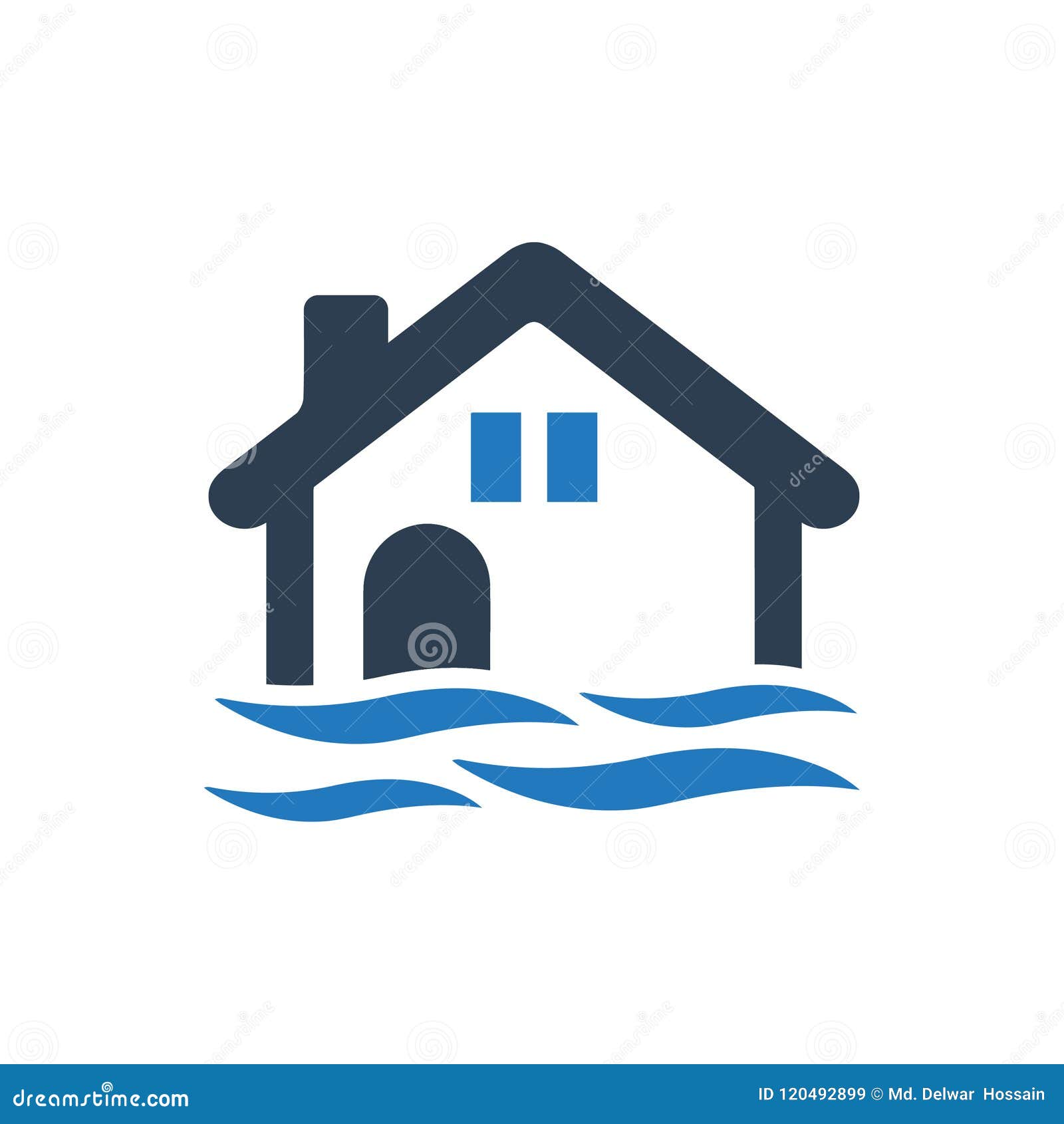 Flood Icon Vector Isolated On White Background, Flood Sign ...