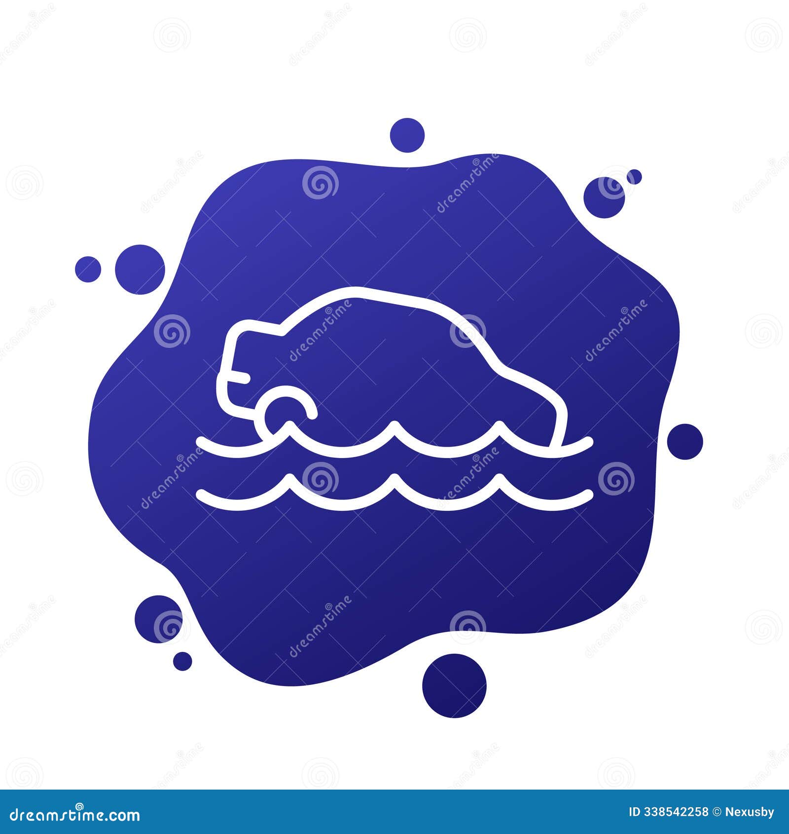 Flood Icon Natural Disaster Insurance Flooding Flooded Damage Danger ...