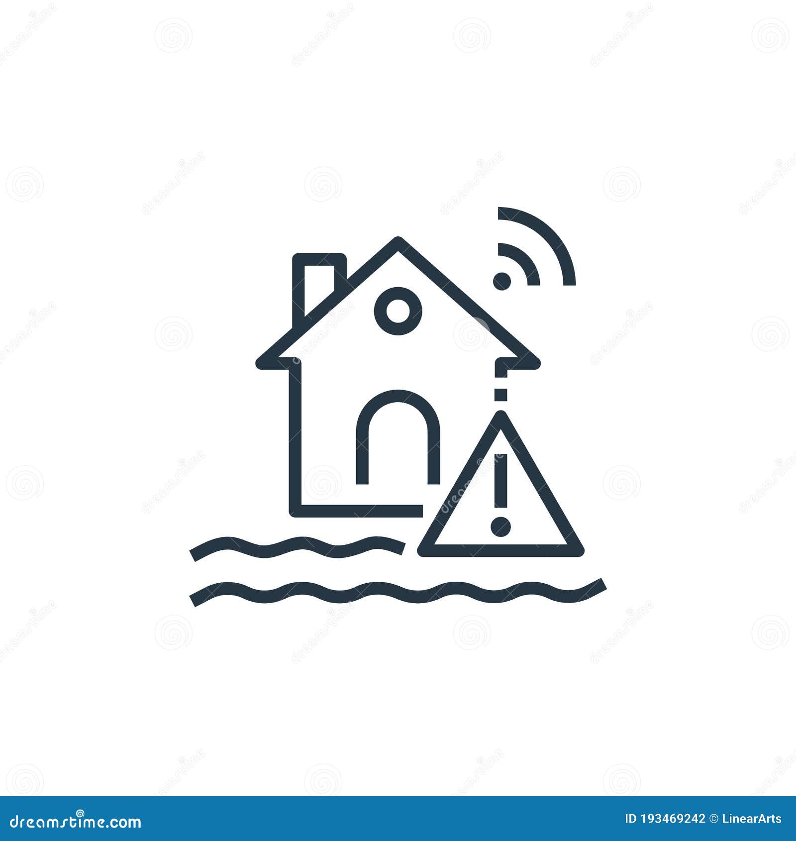Flood Icon Vector from Smart Home Concept. Thin Line Illustration of ...