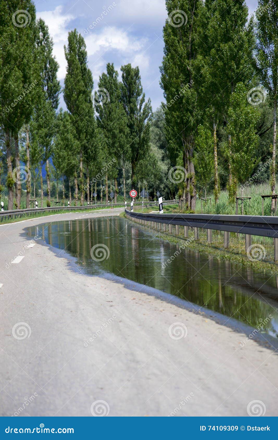 Flood stock image. Image of street, disaster, highway - 74109309