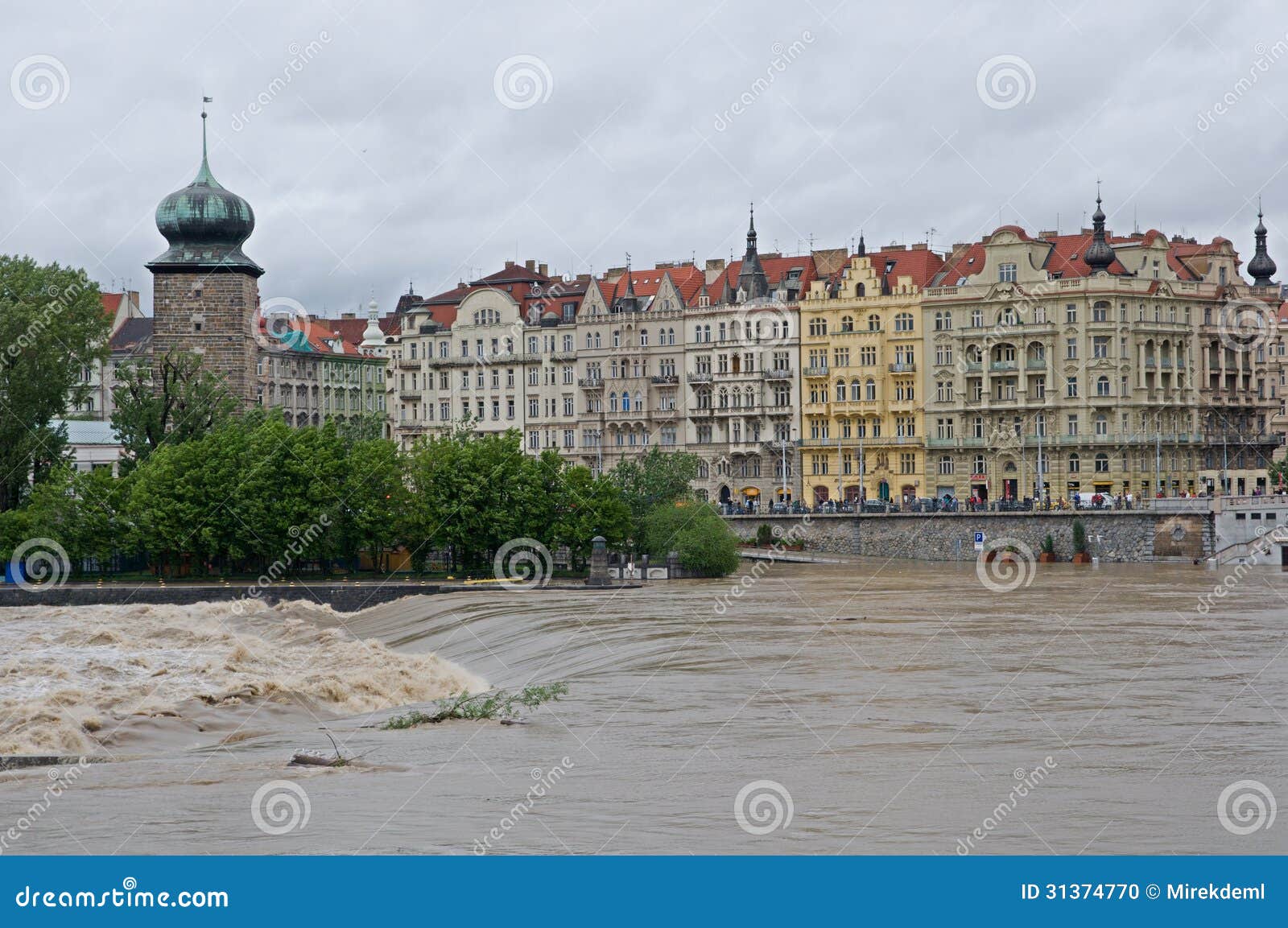 Flood in Prague editorial image. Image of storm, river - 31374770