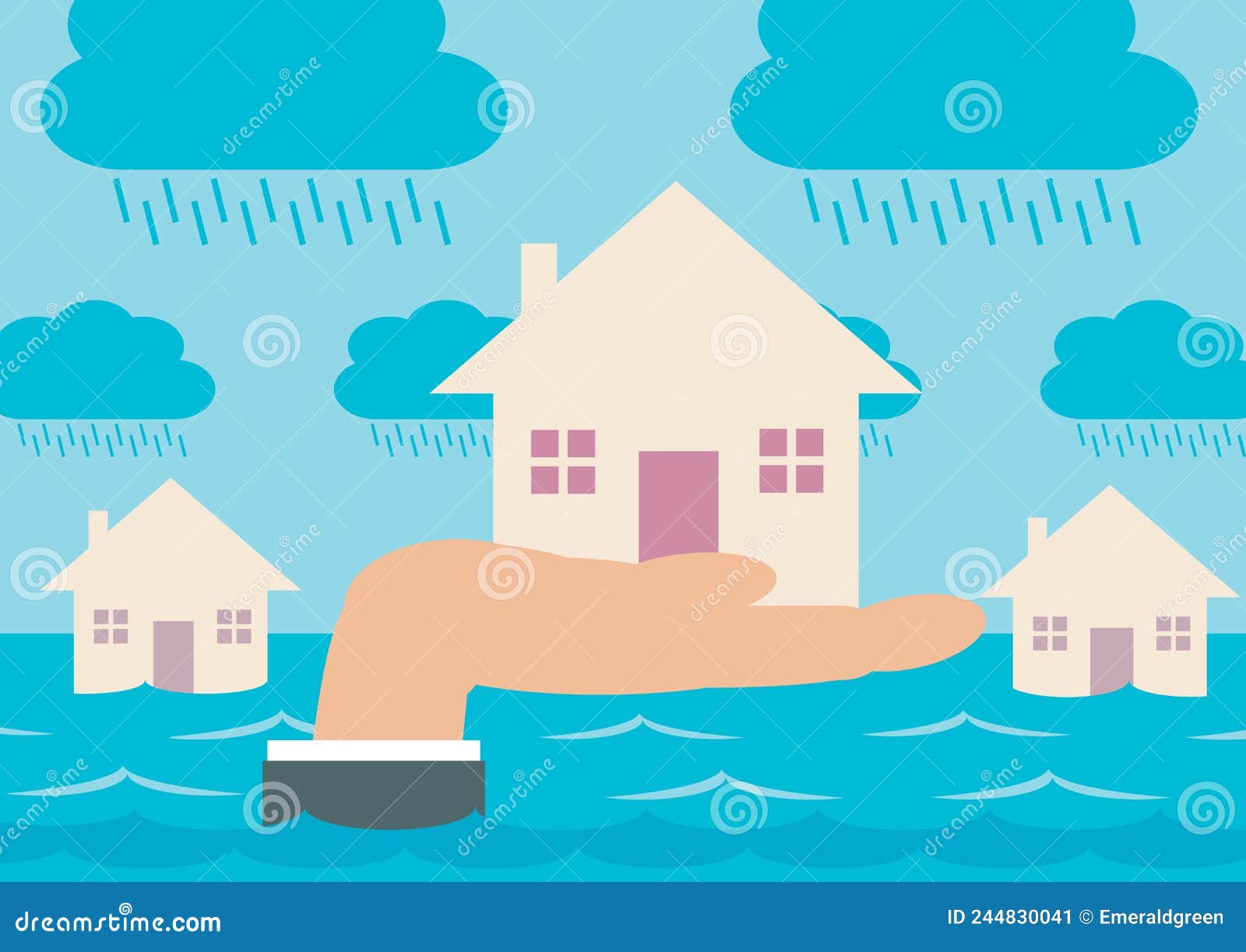 Flood Protection stock illustration. Illustration of metaphor - 244830041