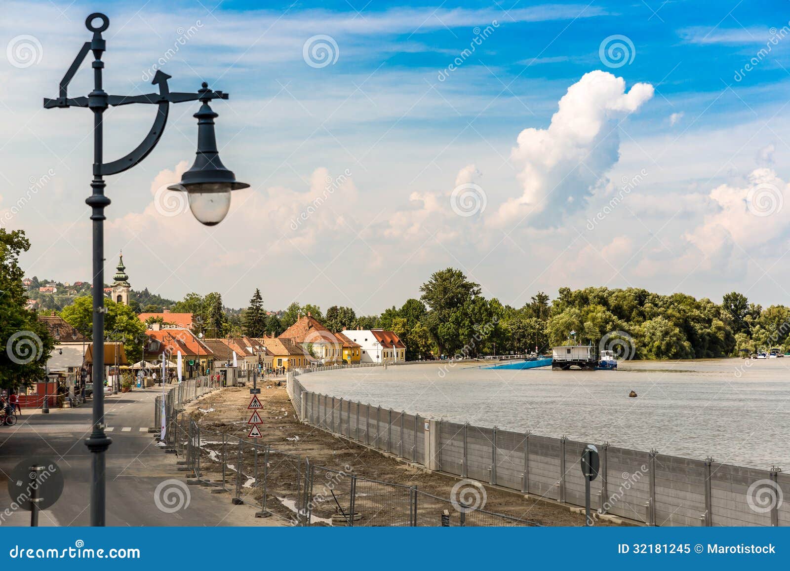 Flood Protection Mobile Dam Stock Image - Image of reflection, rain ...