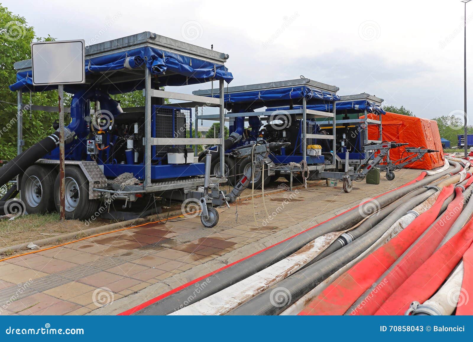 Flood Pump stock image. Image of disaster, pumps, drainage - 70858043