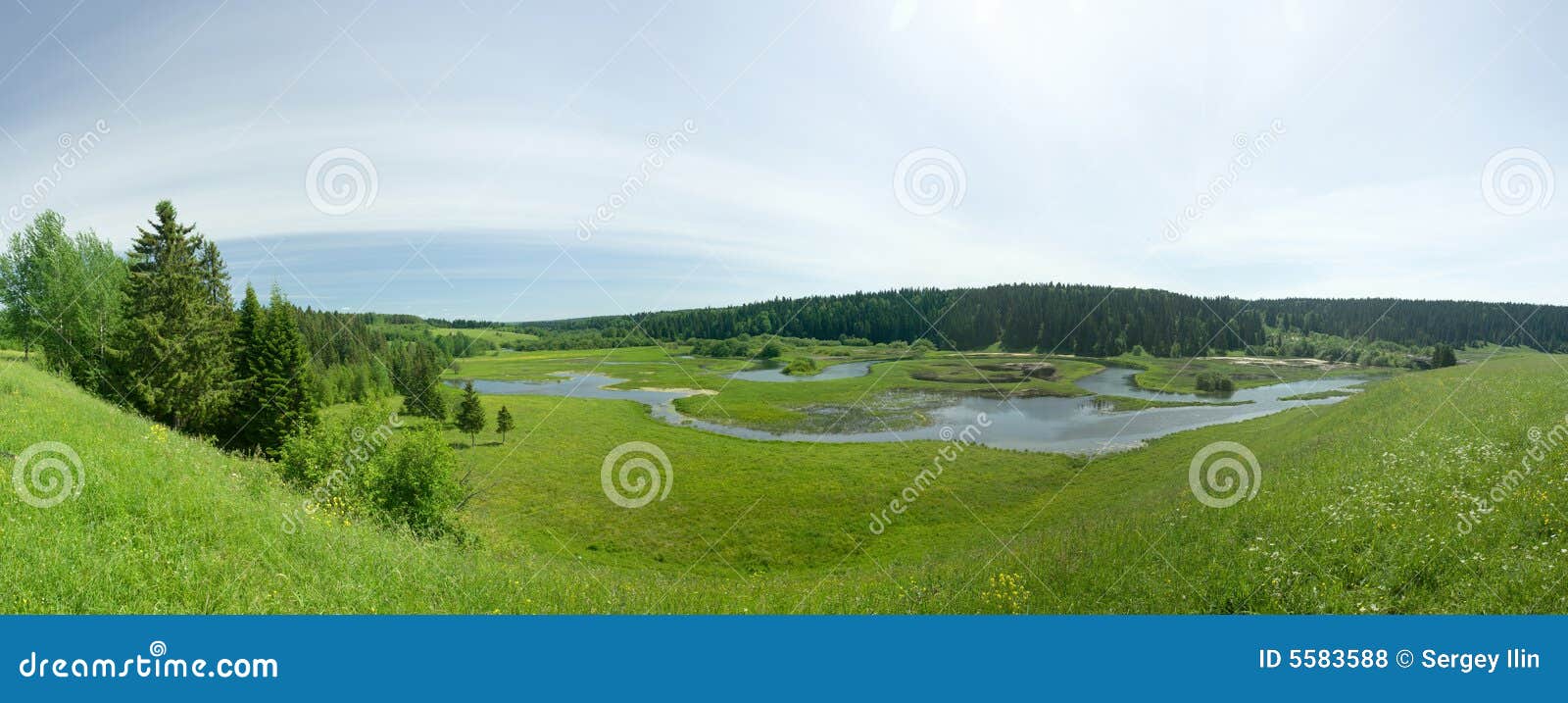 Flood of the River. Panorama. Stock Photo - Image of environment, coast ...