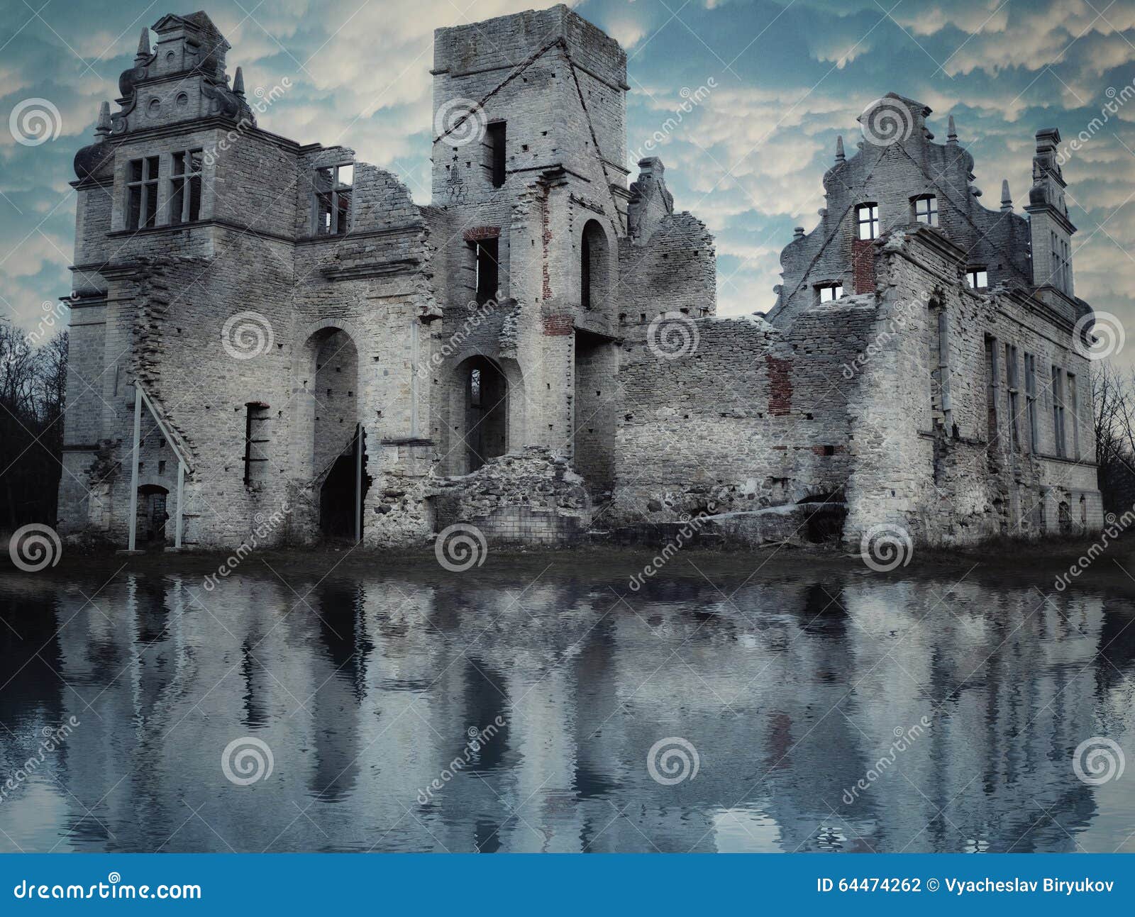 Flood and ruins stock photo. Image of ancient, fortress - 64474262