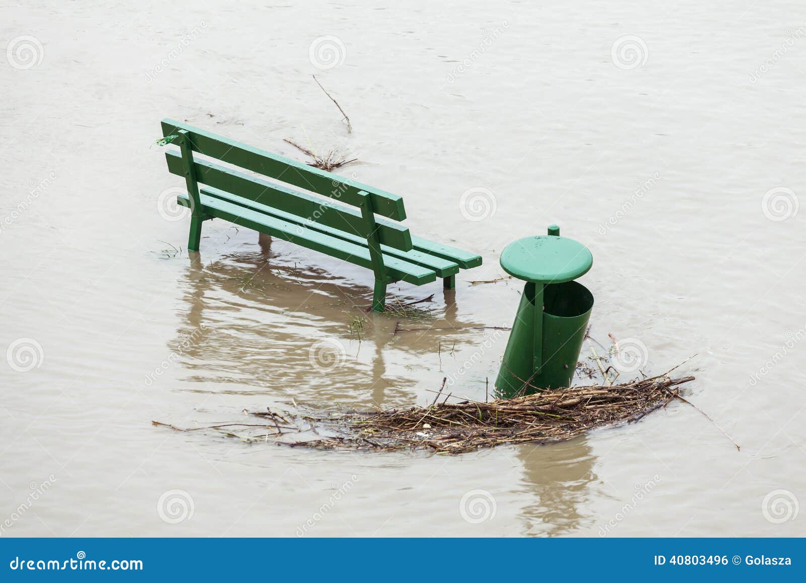 Flood. stock photo. Image of disaster, embankment, krakow - 40803496