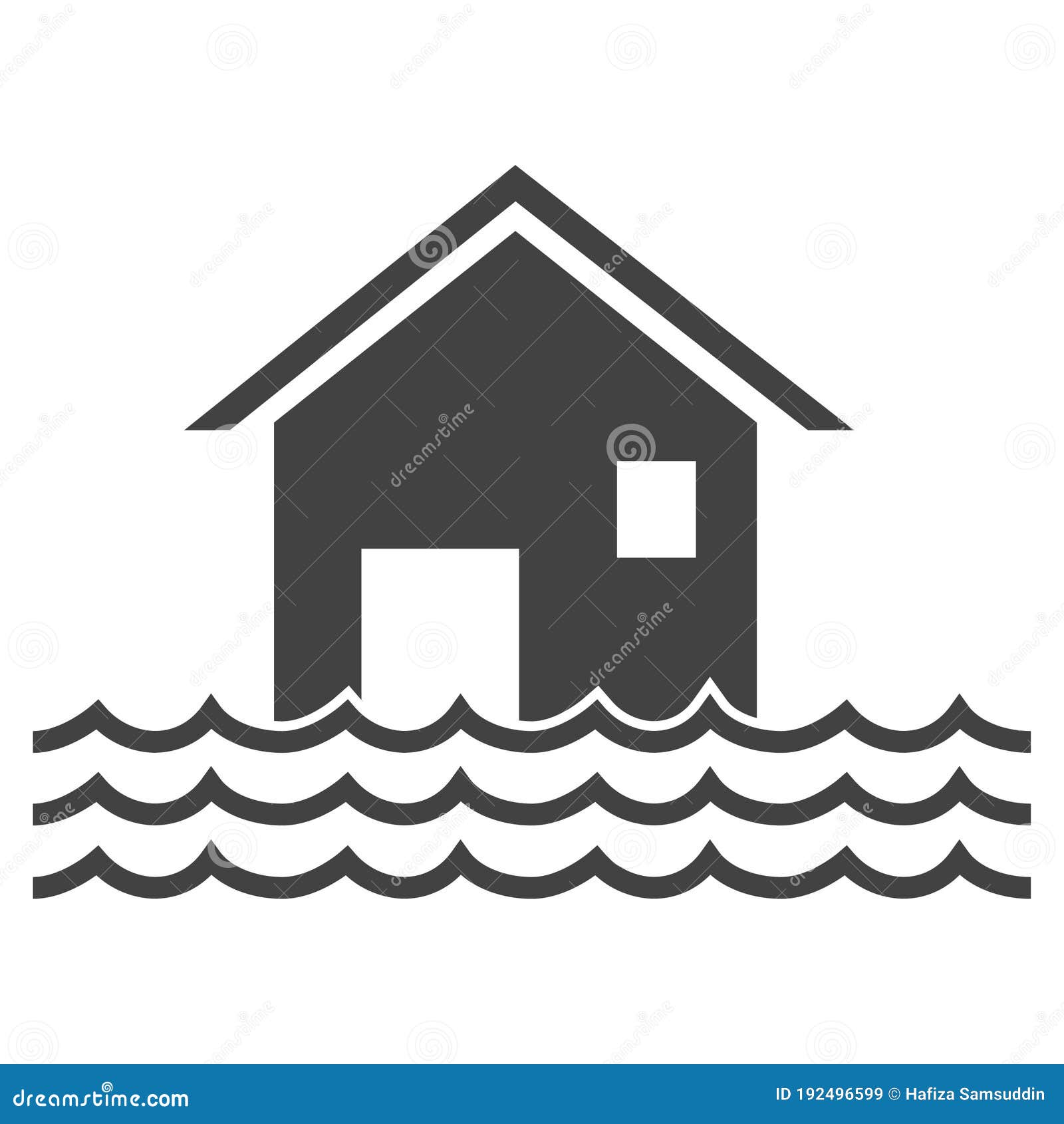 Flood. Vector Illustration Decorative Design Stock Vector ...