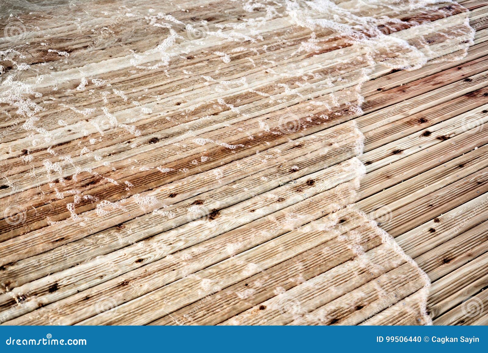 A Wooden Floor Covered by Flood Stock Photo - Image of wooden, plank ...