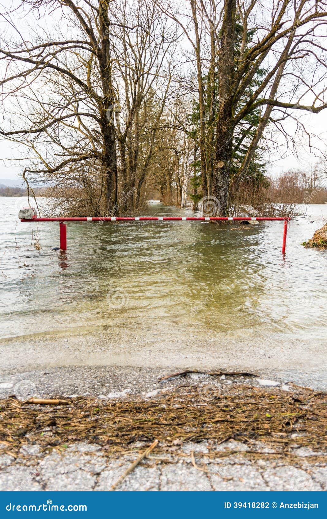 Flooded barrier stock photo. Image of warming, environment - 39418282