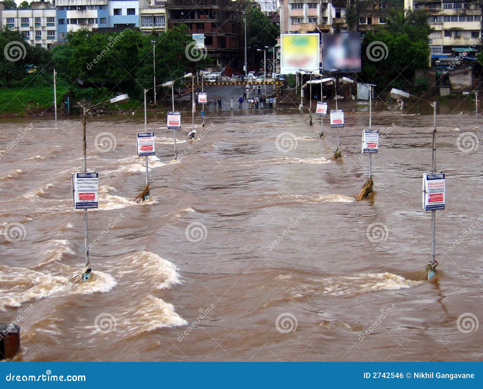 Flooded Bridge editorial photo. Image of flow, bridge - 2742546