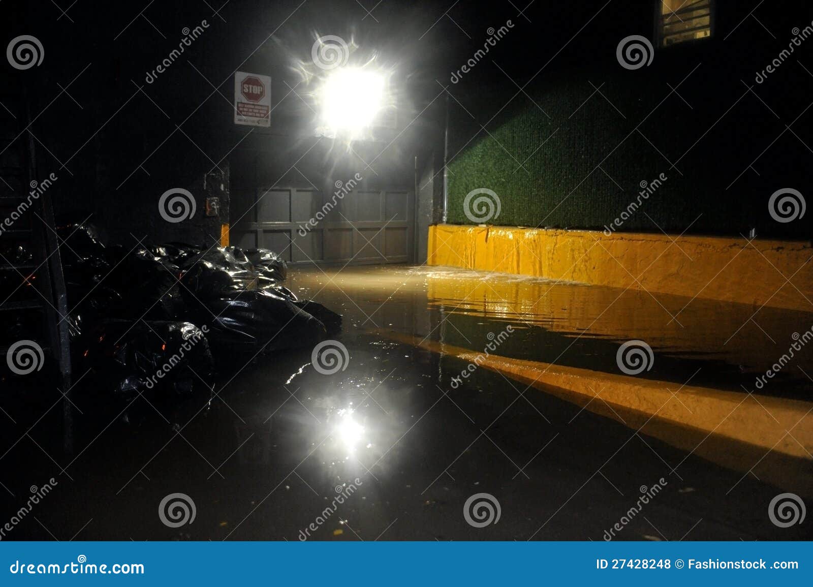 Flooded Building Basement, Caused by Hurricane San Editorial Stock ...