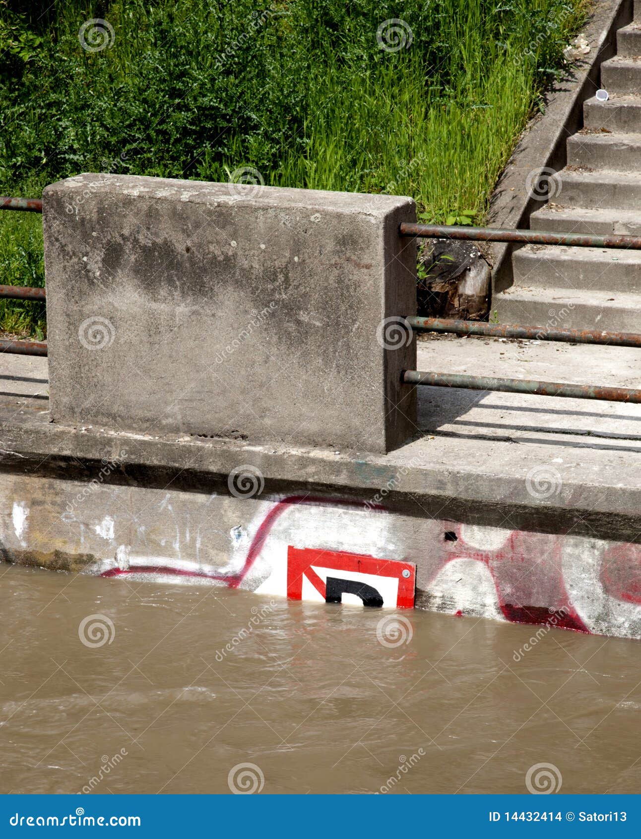 Flooded embankment stock photo. Image of silesian, poland - 14432414