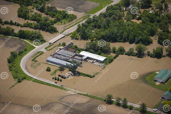 Flooded factory stock photo. Image of water, spring, bank - 12989748