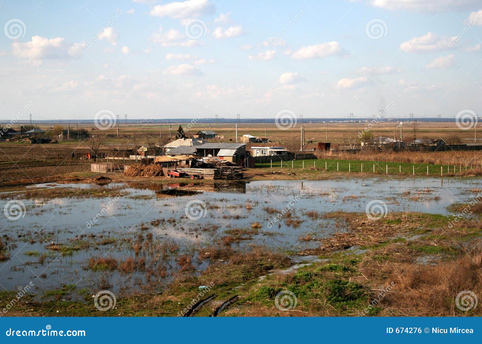 Flooded farm stock photo. Image of crops, storm, field - 674276