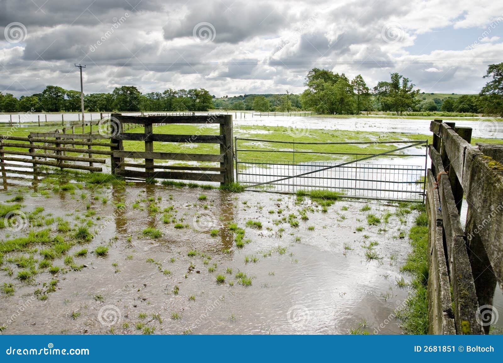Flooded Fields stock image. Image of submerged, disaster - 2681851