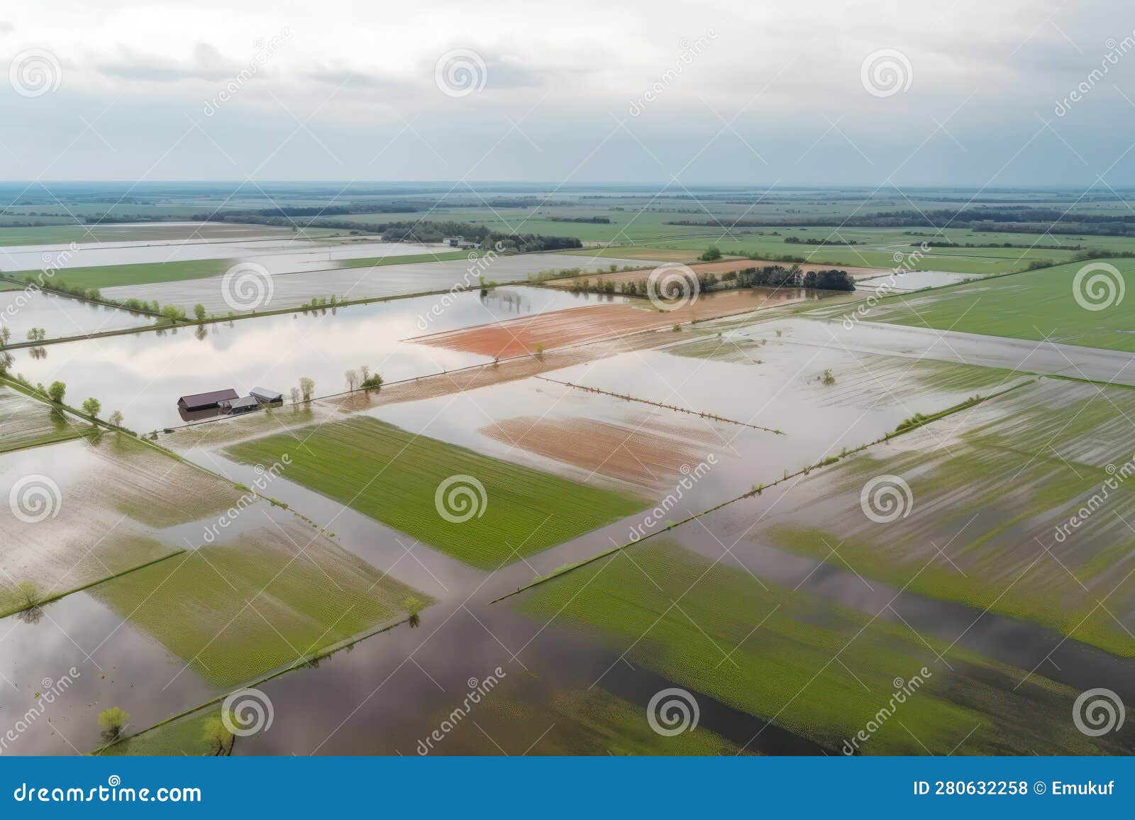 Flooded Fields Flood after Dam Failure Aerial Generative Ai Stock ... Flooded Fields Flood after Dam Failure Aerial Generative Ai Stock ...