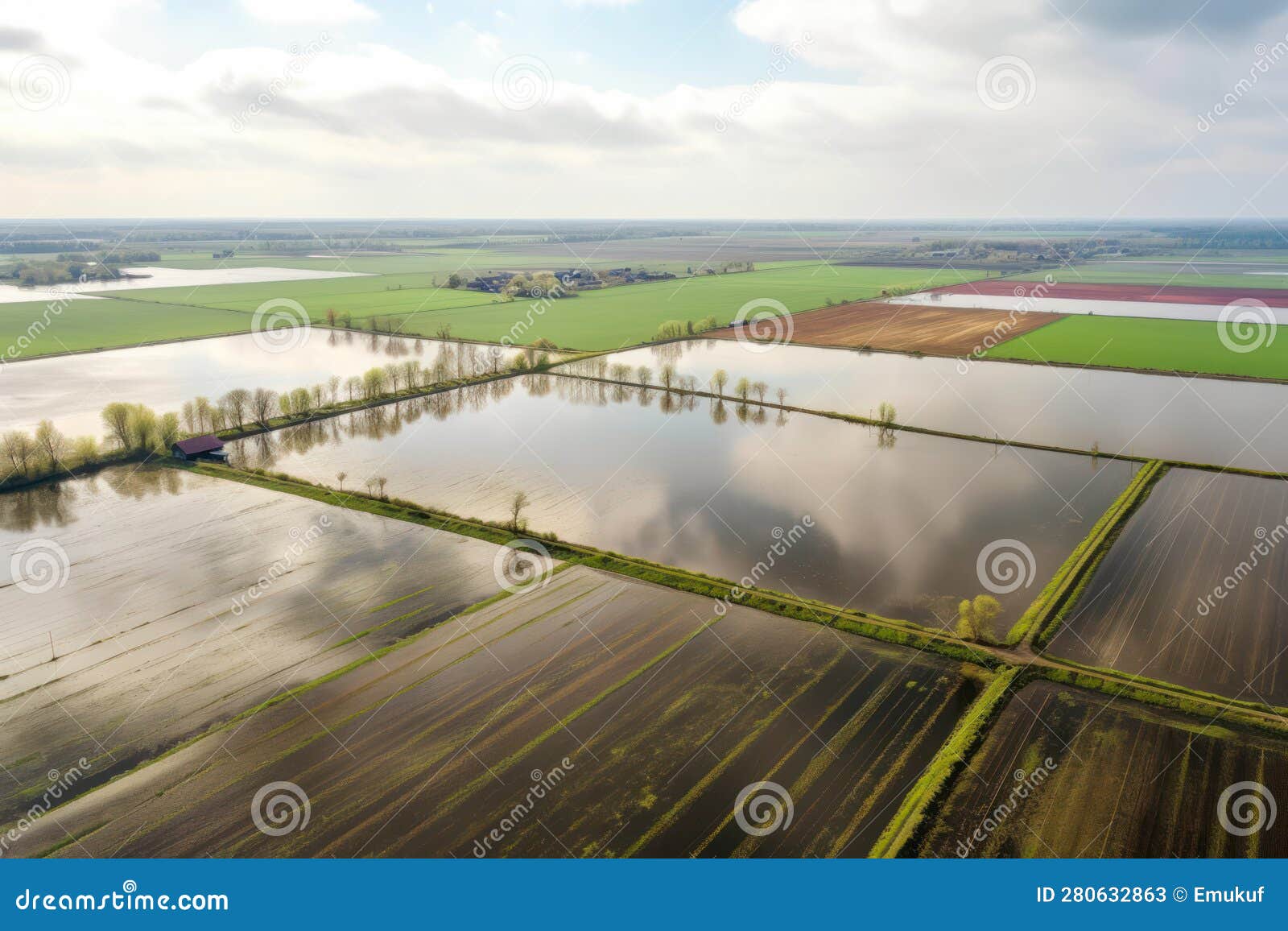 Flooded Fields Flood after Dam Failure Aerial Generative Ai Stock ... Flooded Fields Flood after Dam Failure Aerial Generative Ai Stock ...
