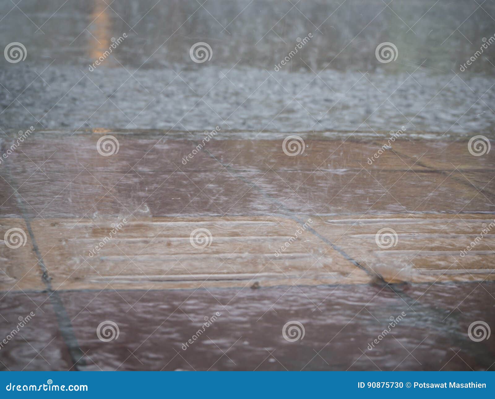Flooded footpath by rain stock photo. Image of road, dark - 90875730